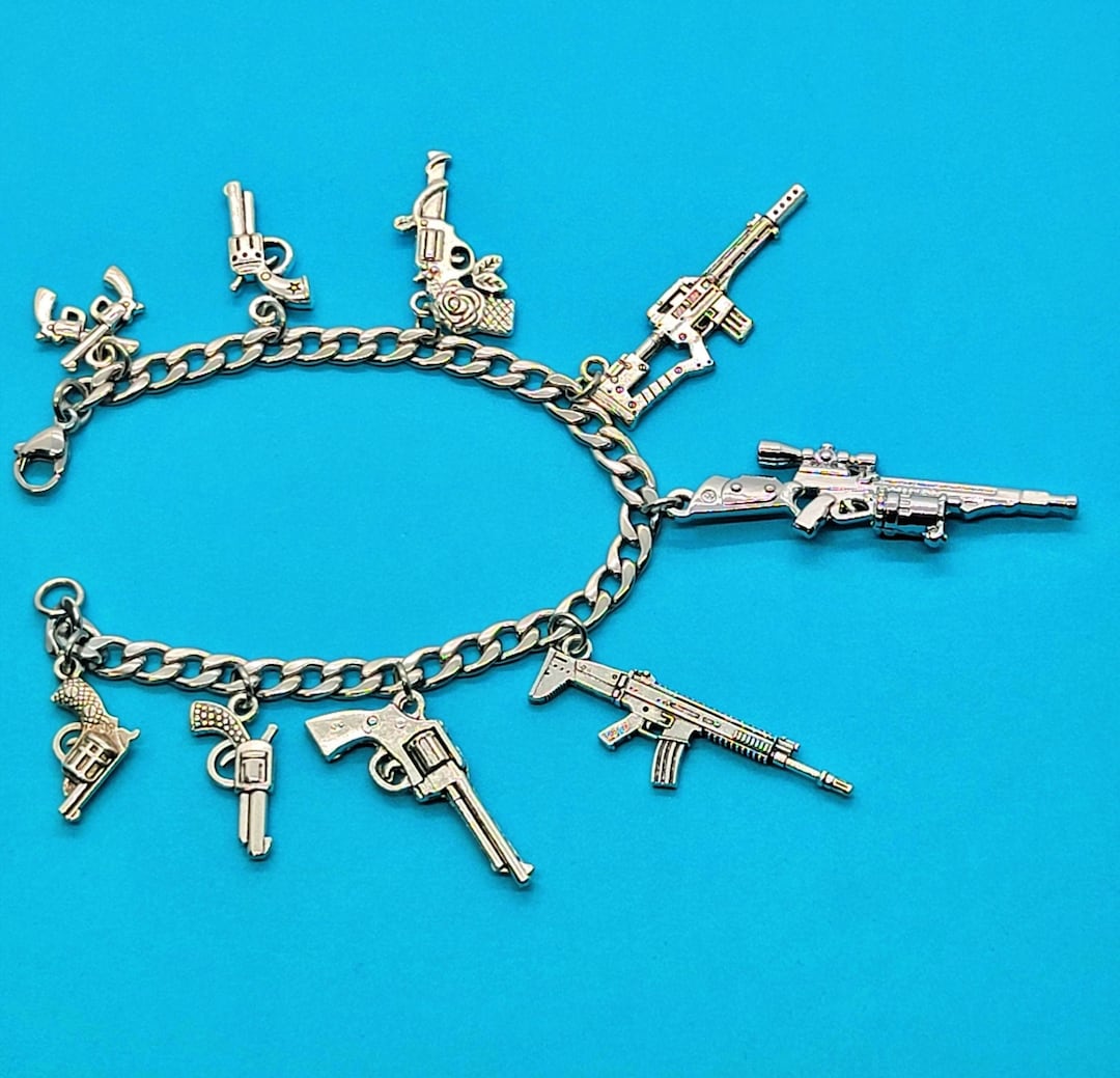 Gun Charm Bracelet 2, Stainless Steel Bracelet, A Collection of ...
