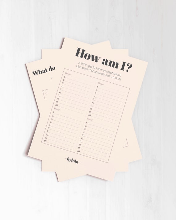 Self Care Journal How am I Get To Know Yourself | Etsy