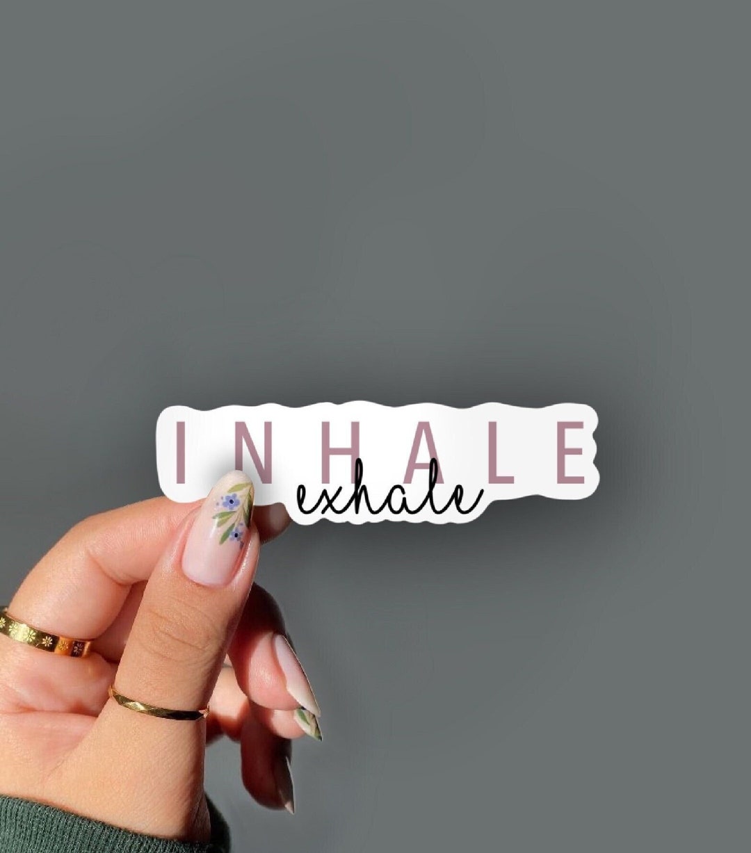 Inhale Exhale Self-care Sticker, Bullet Journalling Stickers, Custom ...