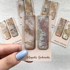 World Map Bookmarks, Travel Bookmark, Book Accessories, World Map ...