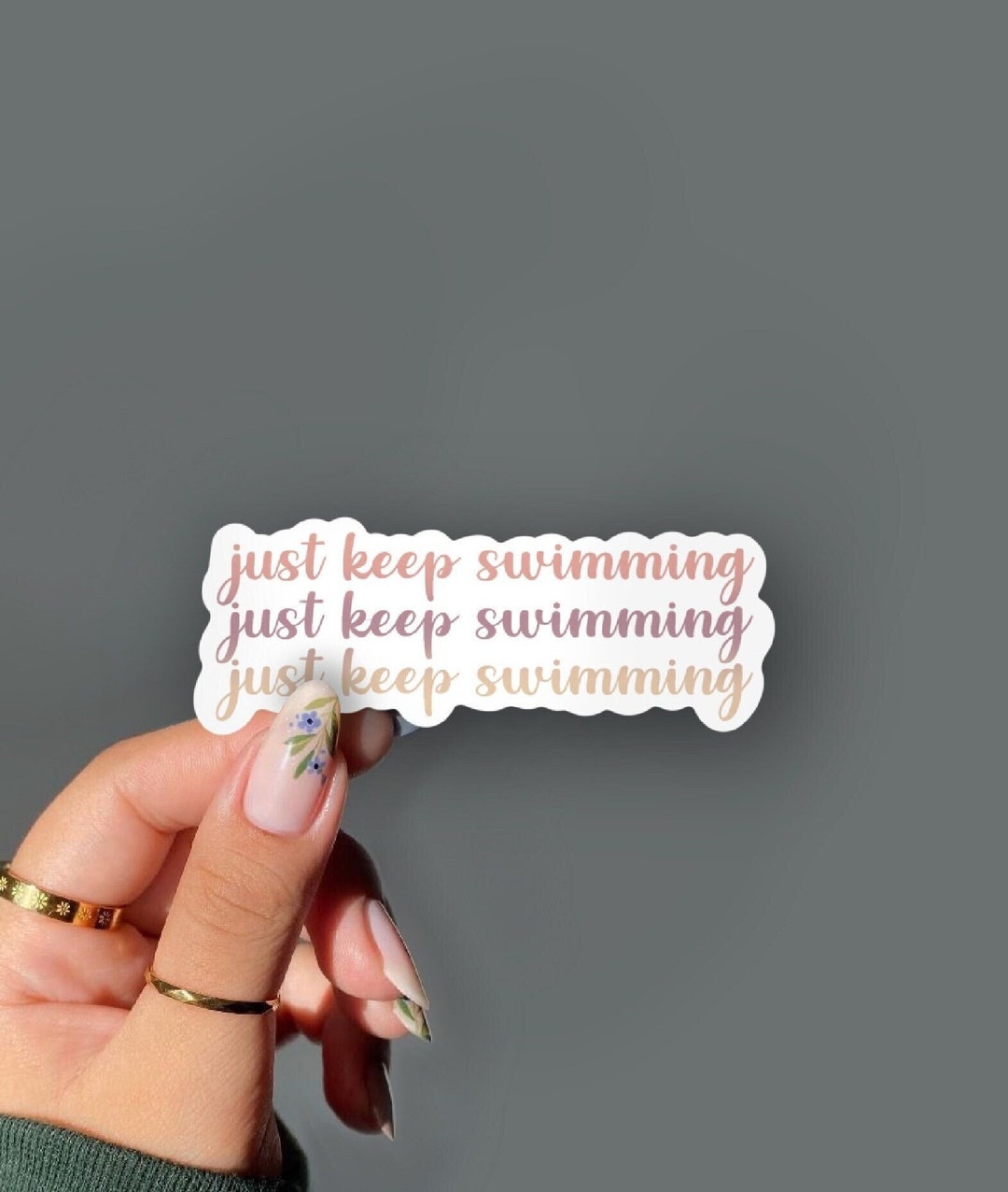 Just Keep Swimming Sticker, Dory Nemo Phrase, Self-care Sticker, Bullet ...