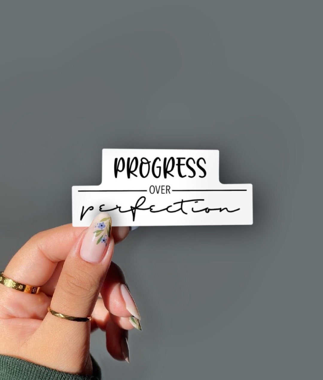 Progress Over Perfection, Self-care, Motivational Sticker, Bullet ...