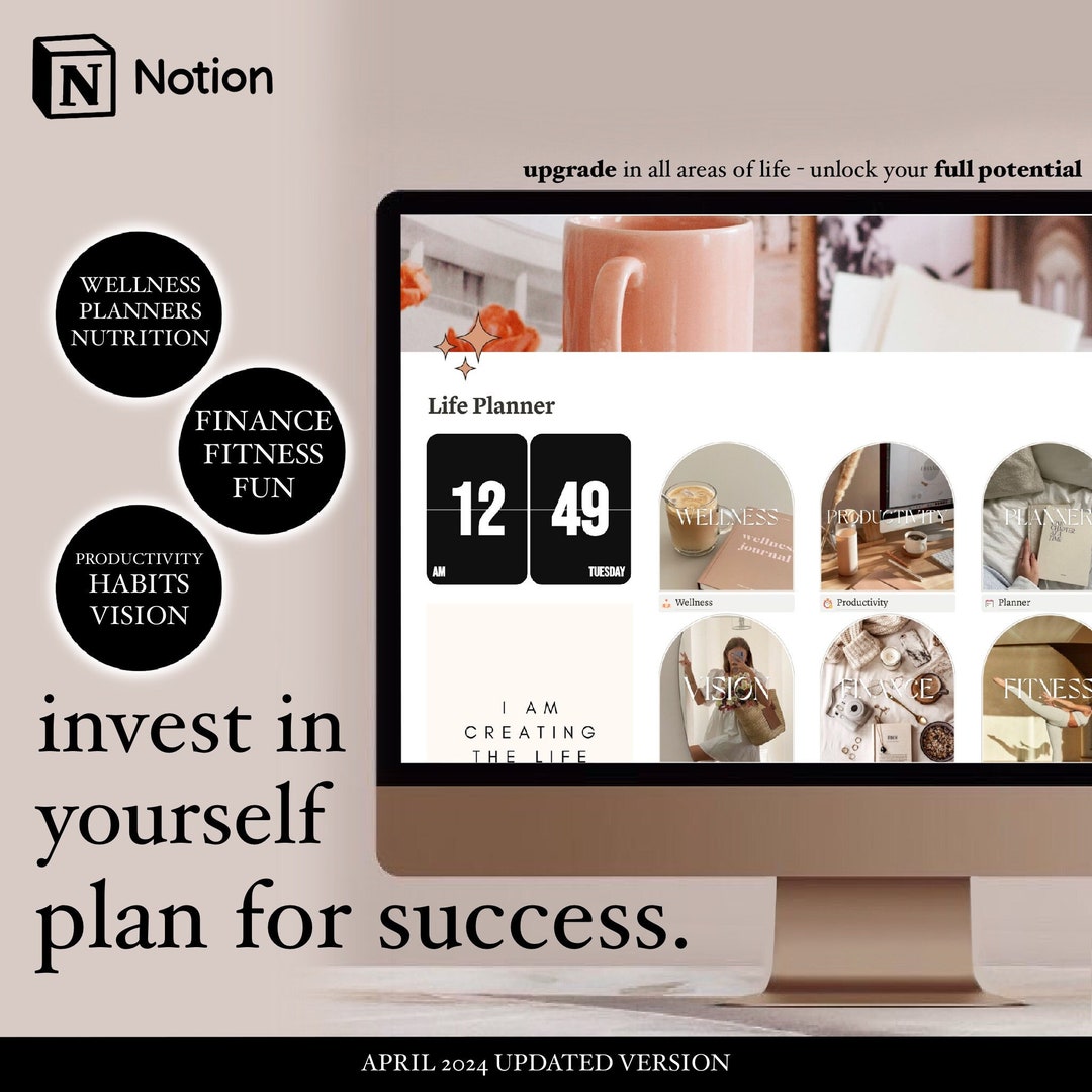 Ultimate Life Notion Template 2024 | Upgrade Your Life, Task ...