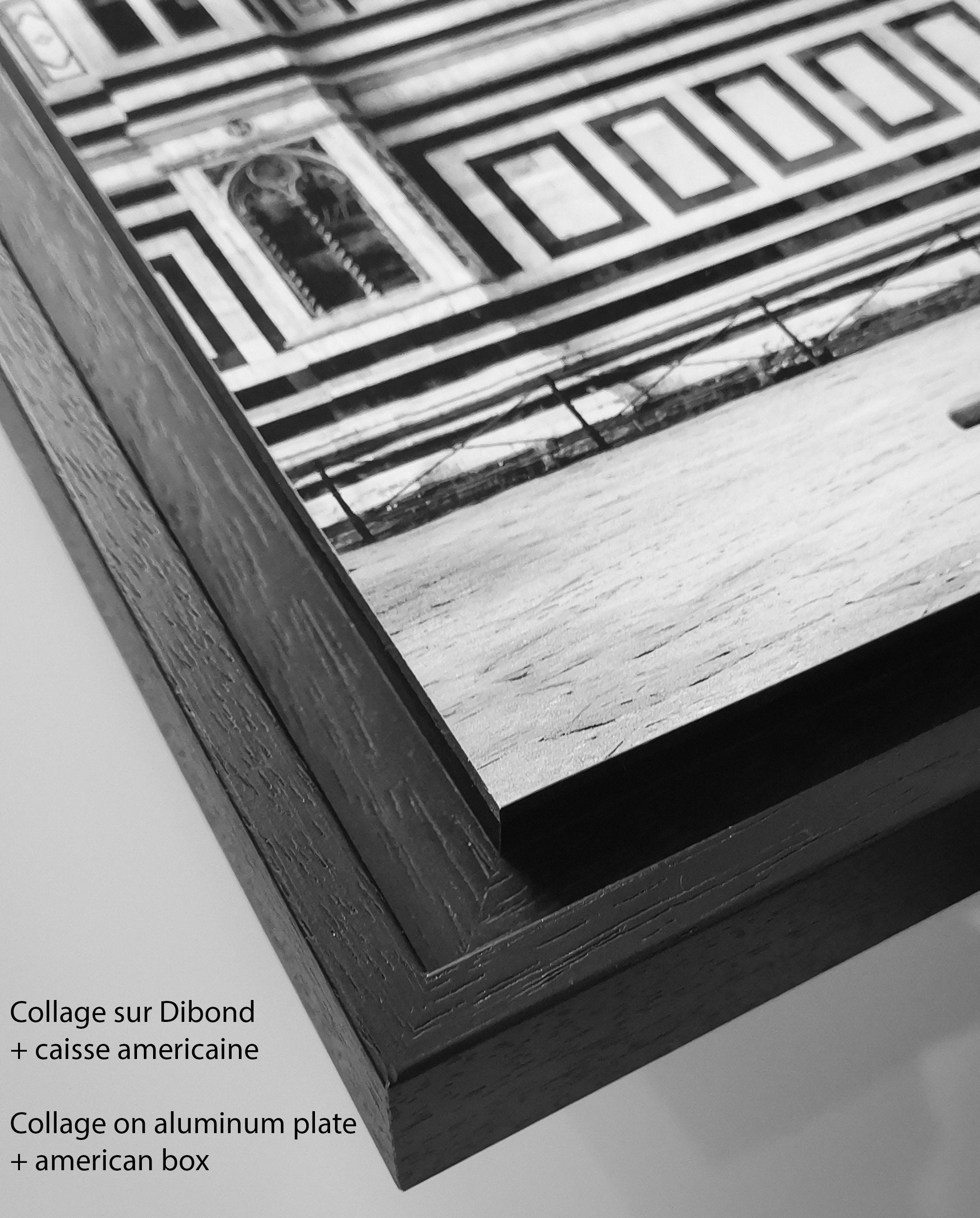 Wall Décor Dibond American box frame Provencal village of Bagnols en ...