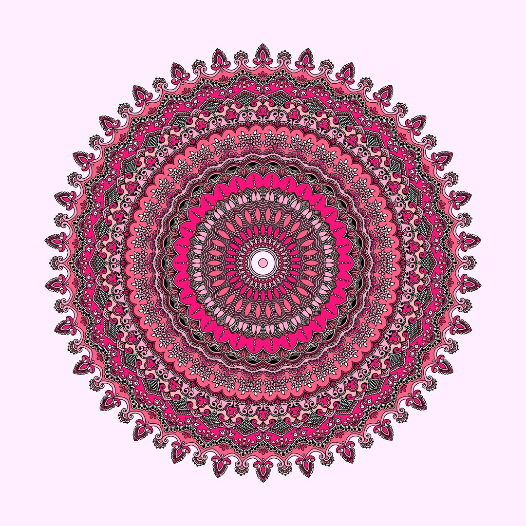 Rose Mandala Printable, Home Decor, Wall Decoration, Mandala Wall Art ...