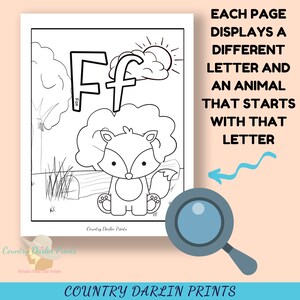 Alphabet Coloring Book, Printable ABC, Kids Activity Book, Coloring ...