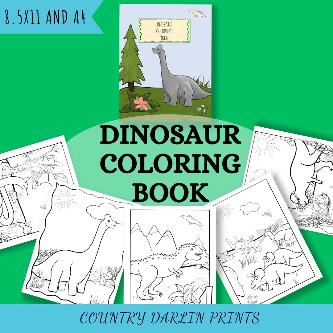 Dinosaur Coloring Book PDF, Childrens Books, Dinosaur Activity ...