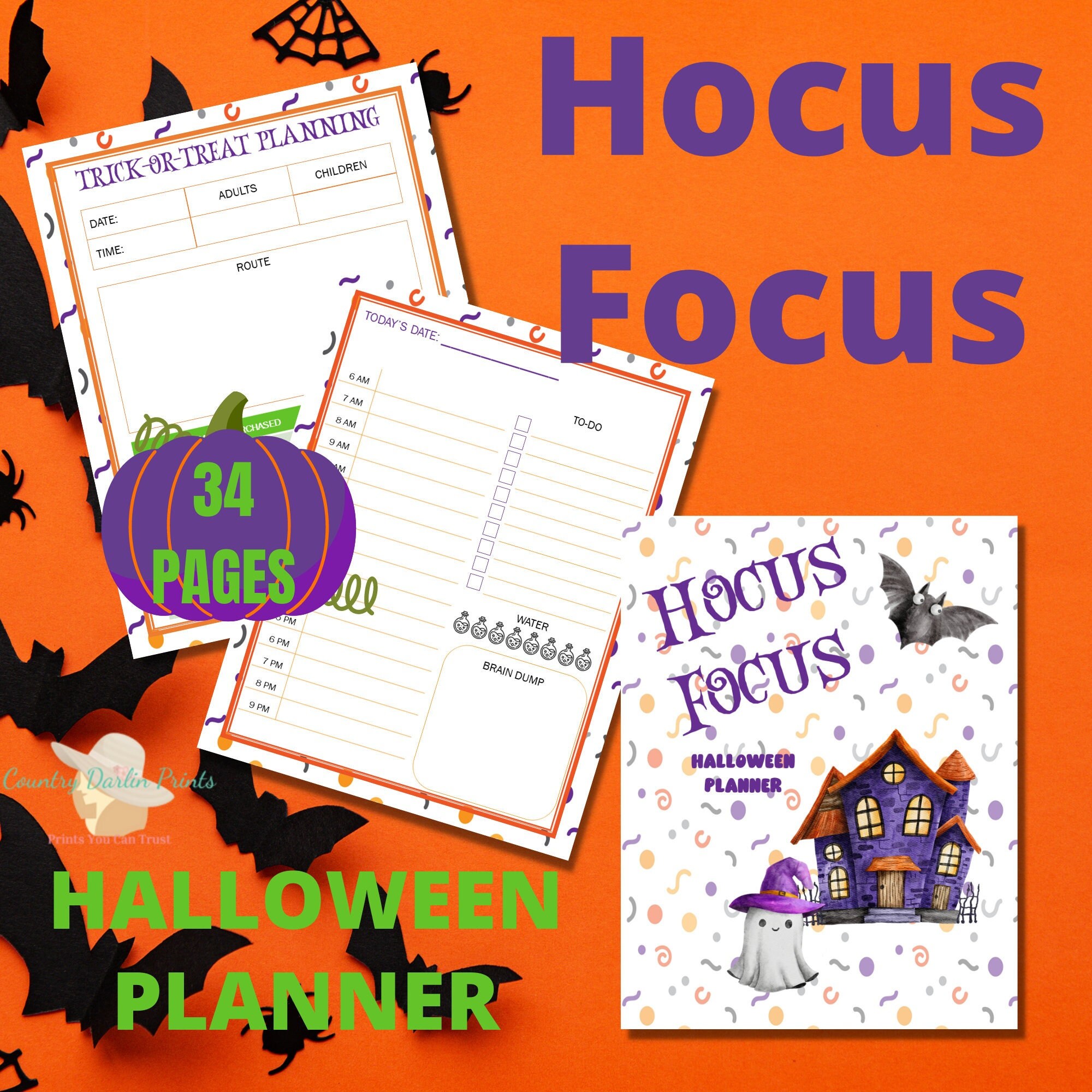 Halloween Planning Kit Printable, Trick or Treat Printable, Costume ...