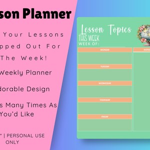 Teachers Planner Printable, Lesson Planning Book, Teacher Organizer ...