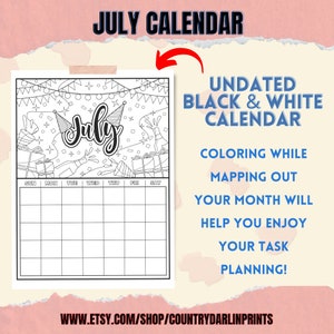 July Planner | July Printable Calendar | July Printables | July ...