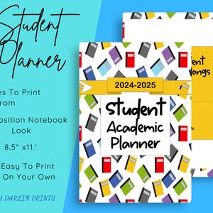 Student Printable Planner, 20242025 School Planner, Assignment Tracker ...