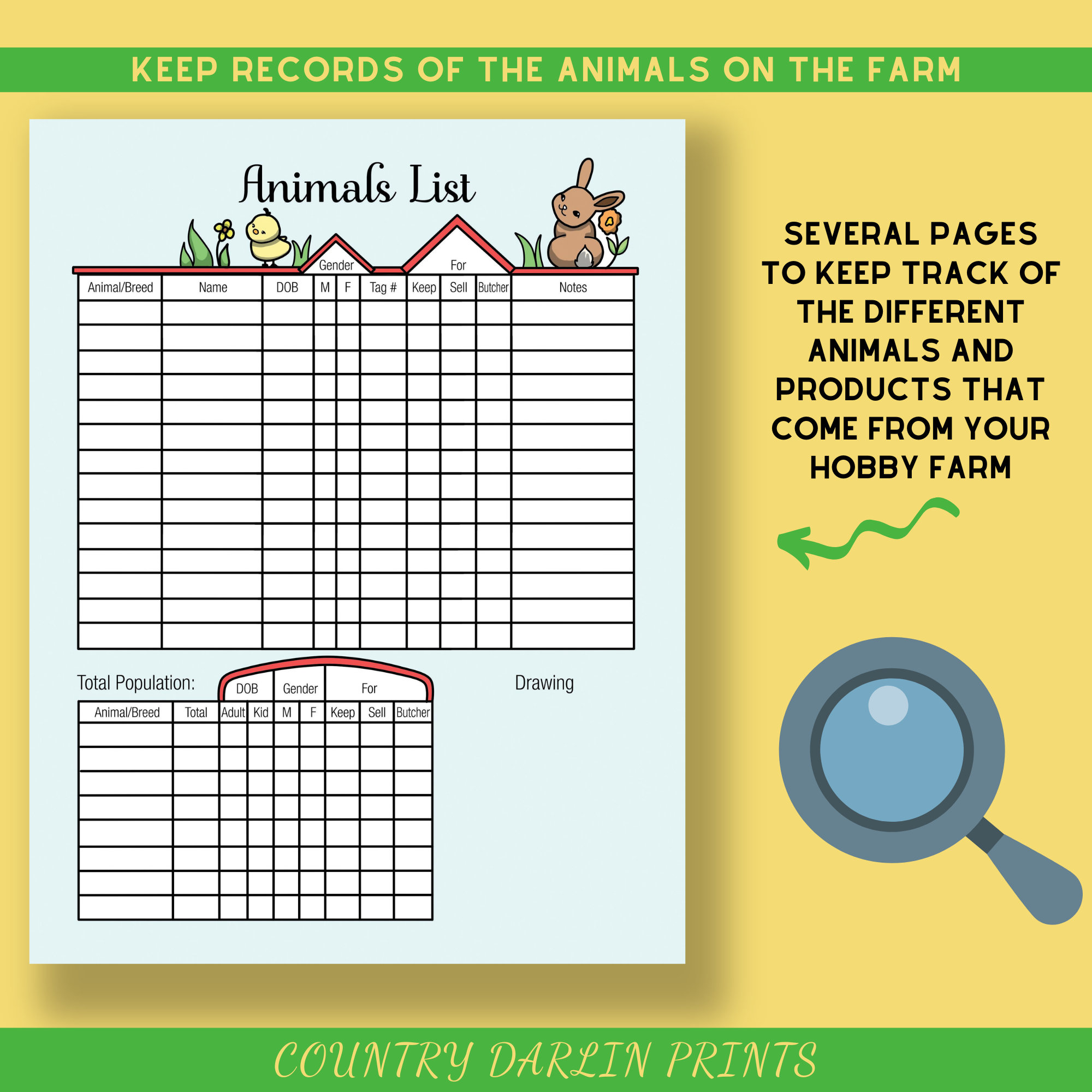 Special* Combined Homestead Planner- Black and White AND Colored ...