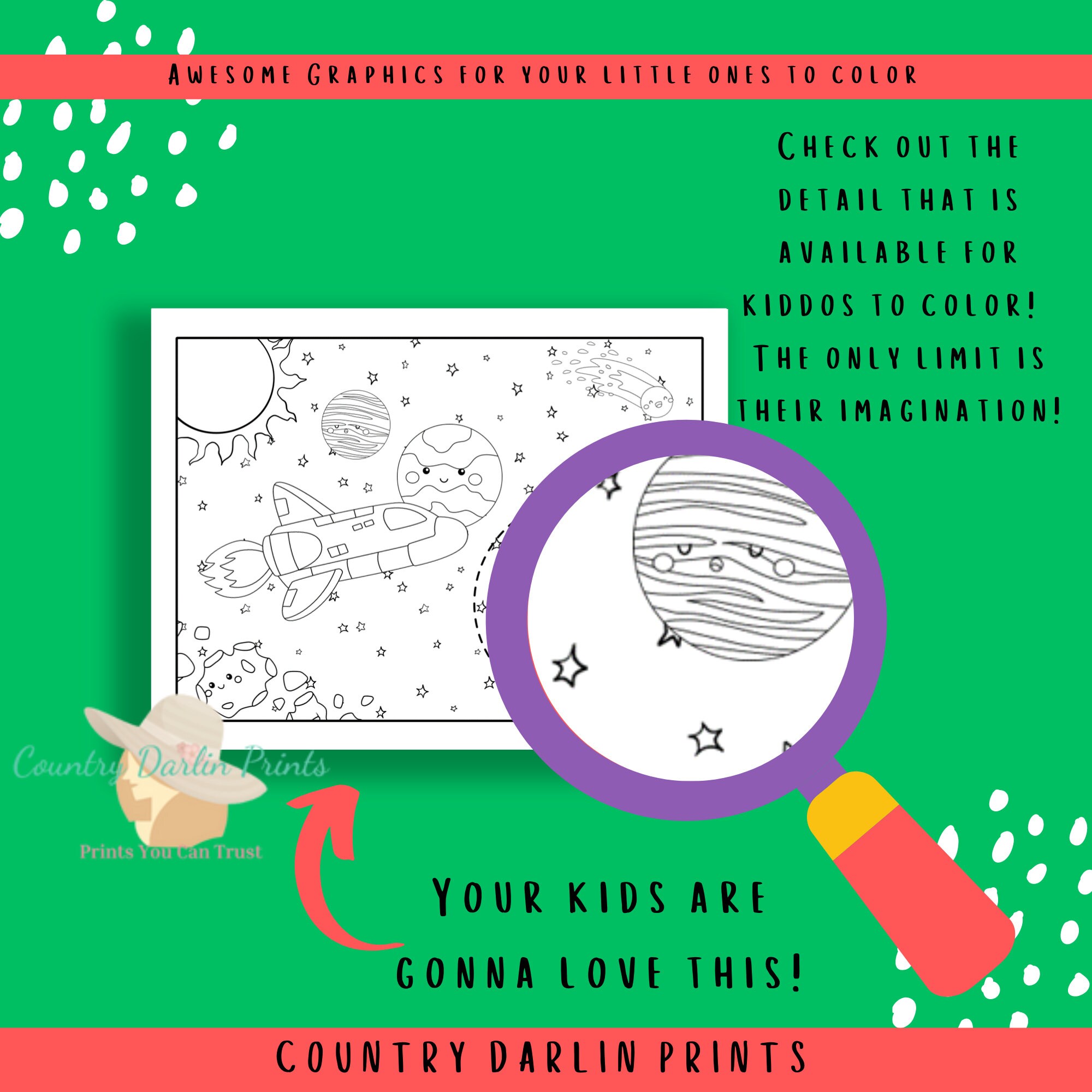 Galactic Coloring Book PDF, Space Theme, Space Birthday Party, Children ...