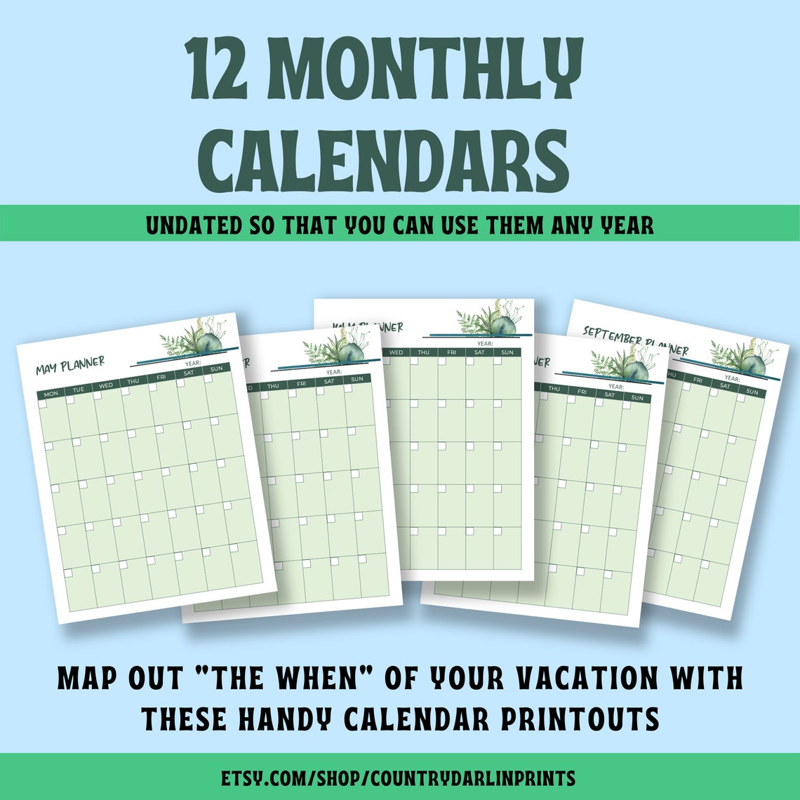 Tropical Travel Planner Travel Journal Download Trip Planner Travel ...