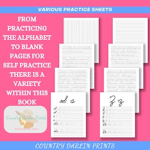 Cursive Handwriting Practice Book, Learn to Write Cursive, Alphabet ...