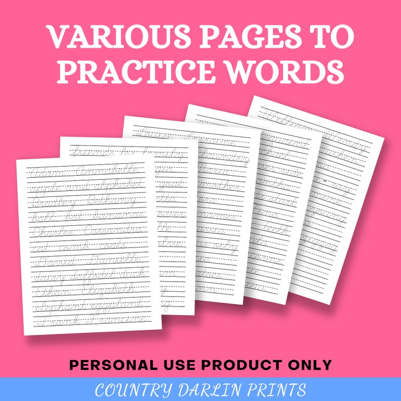 Cursive Handwriting Practice Book, Learn to Write Cursive, Alphabet ...