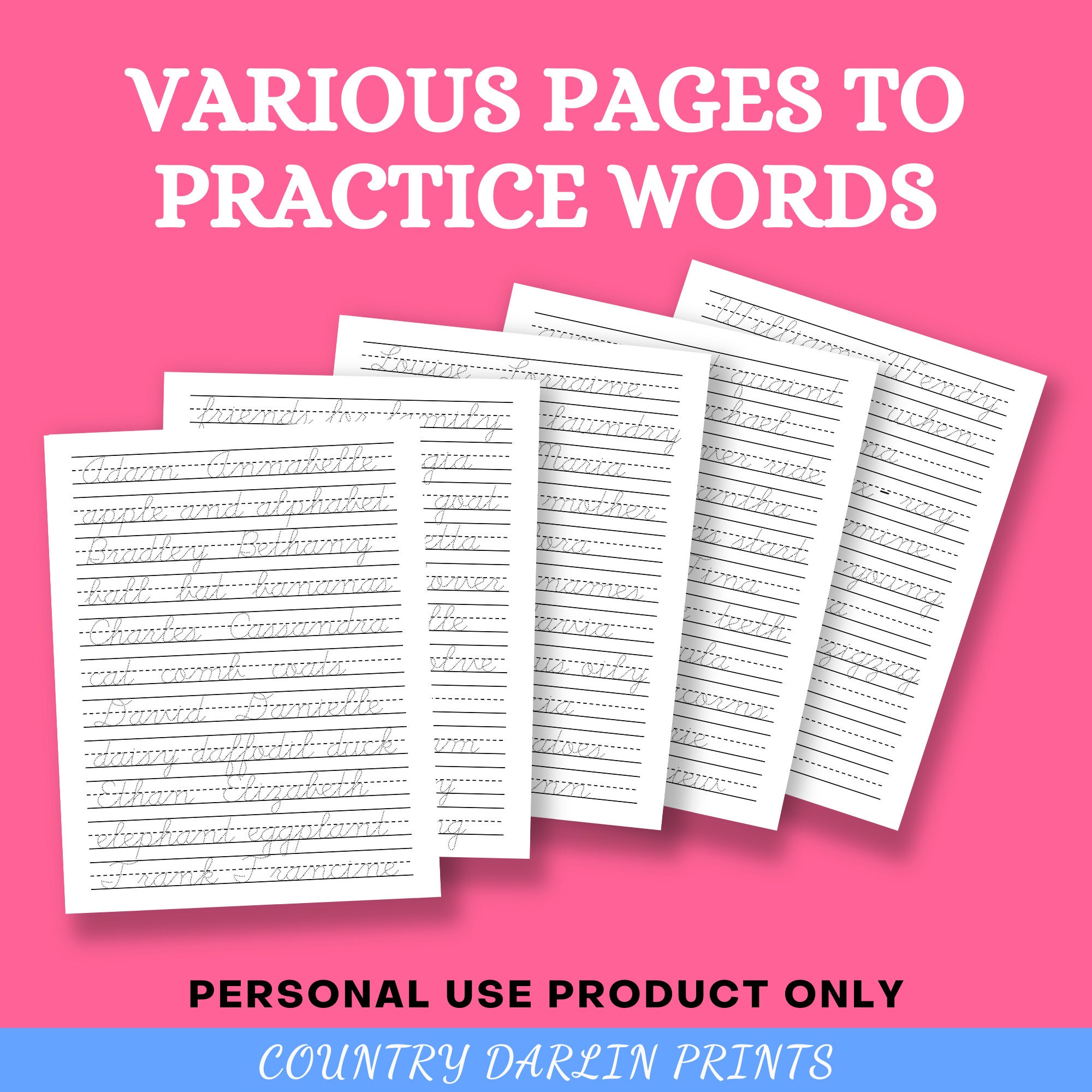 Cursive Handwriting Practice Book, Learn to Write Cursive, Alphabet ...