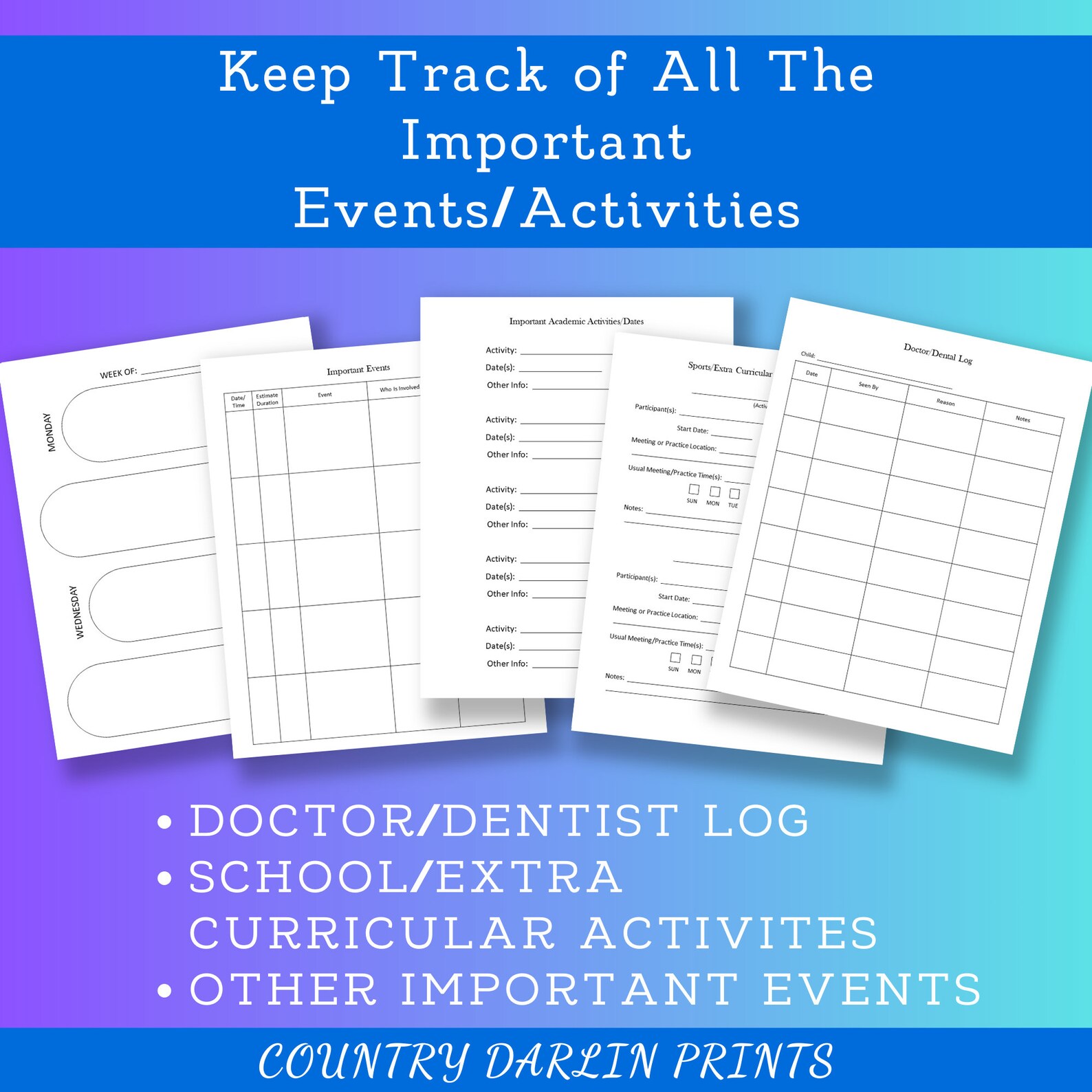 Coparenting Binder, Shared Custody Planner, Co Parenting Log, Parent ...