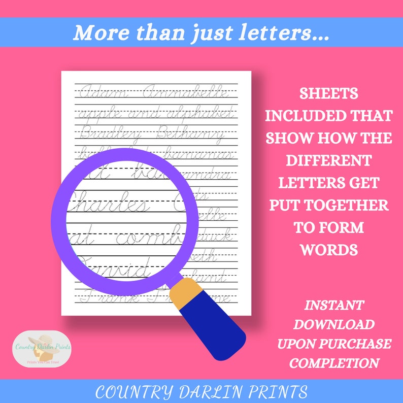 Cursive Handwriting Practice Book, Learn to Write Cursive, Alphabet ...