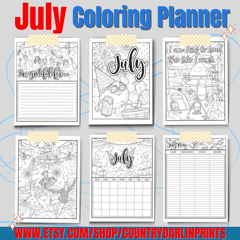 July Planner | July Printable Calendar | July Printables | July ...