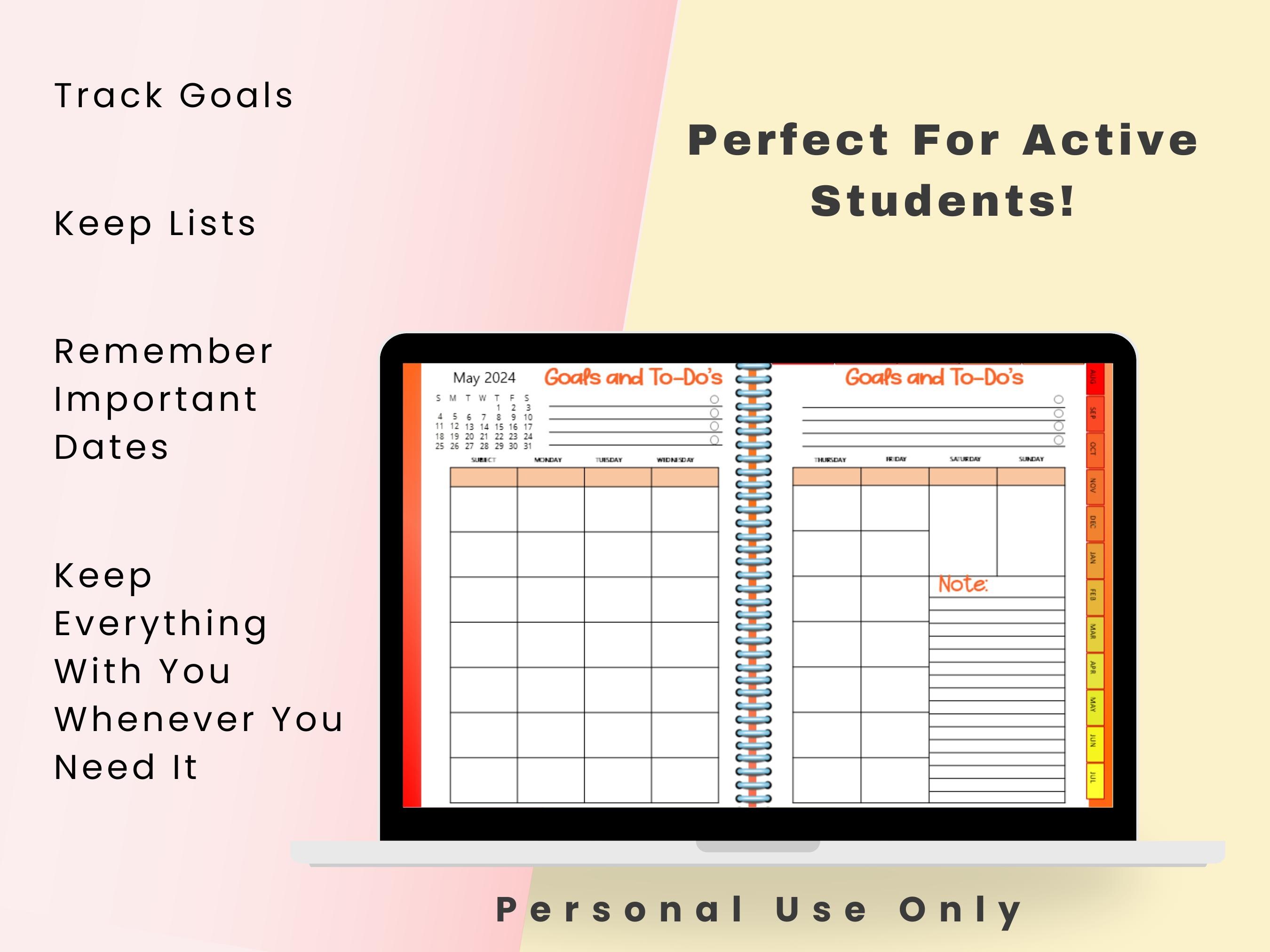 2024 2025 Digital Student Planner; Digital Planner for Good Notes ...
