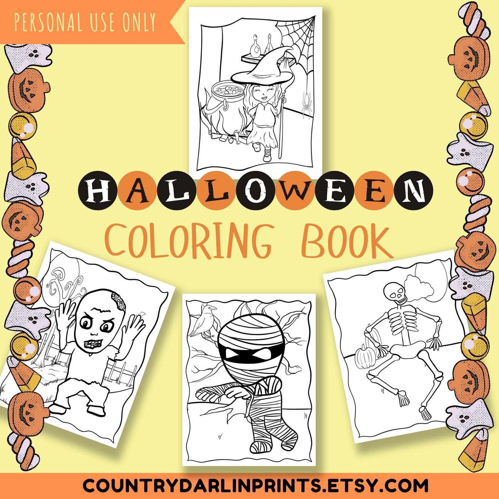 Halloween Coloring Book; Halloween Activity; Fall Activities; Halloween ...