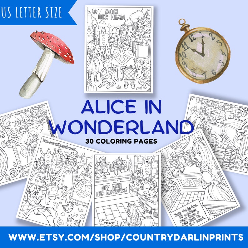 Alice in Wonderland Coloring Pages | Story Coloring Pages Printables ...