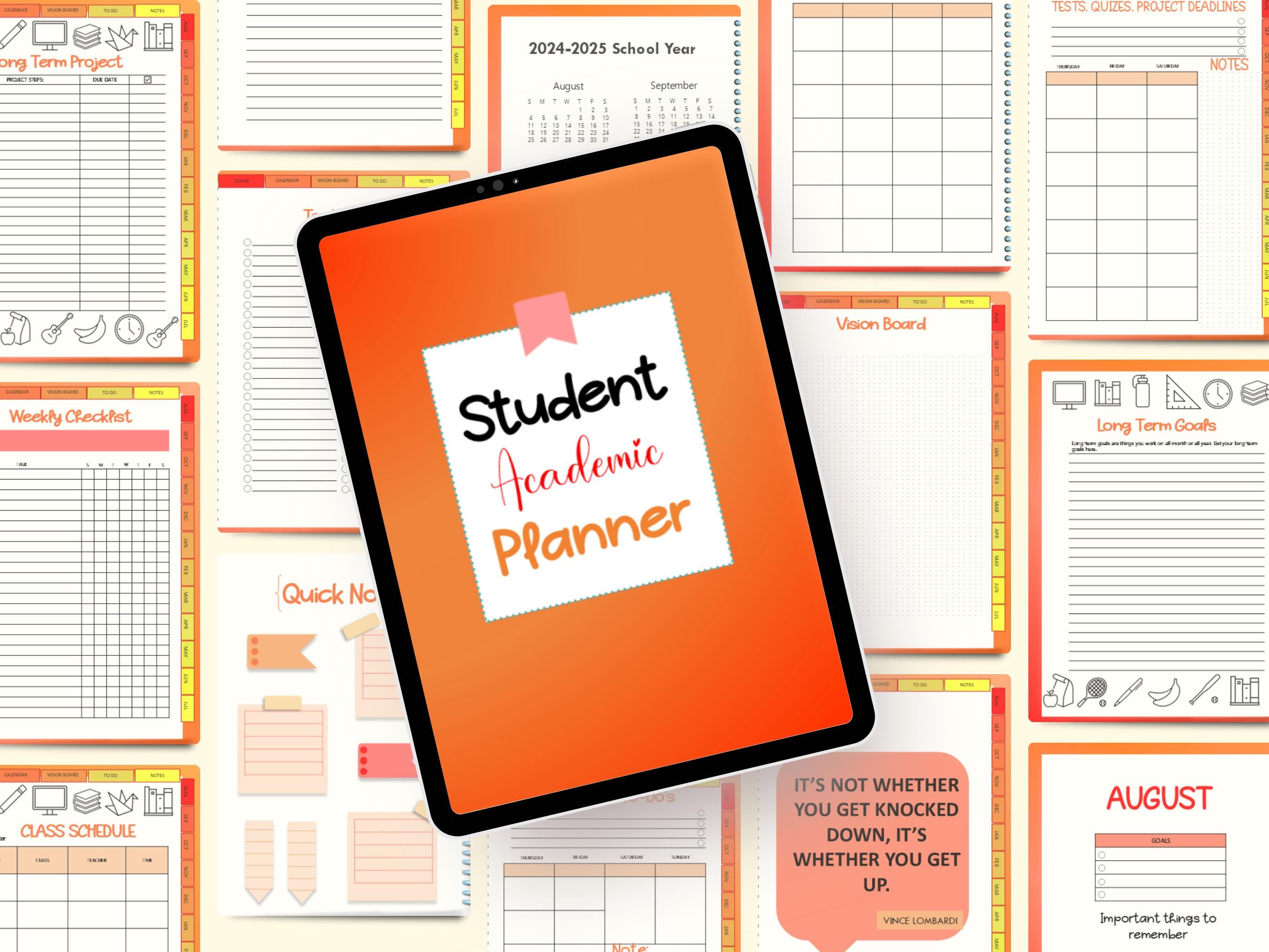 2024 2025 Digital Student Planner; Digital Planner for Good Notes ...