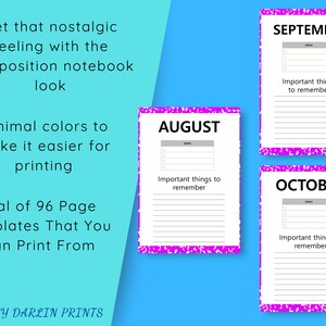 Student Planner Printable, Student Organizer, Back to School 2024-2025 ...