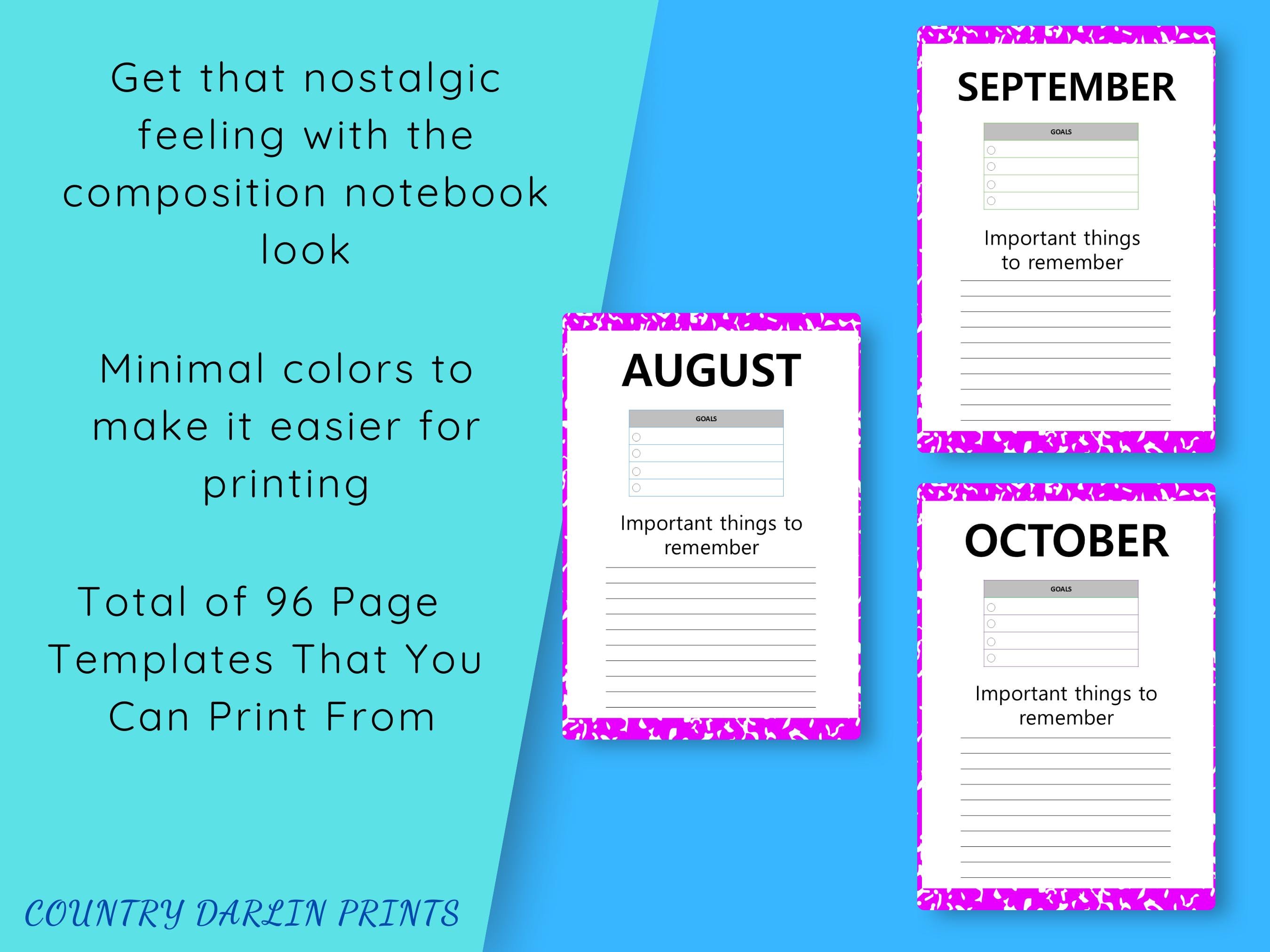 Student Planner Printable, Student Organizer, Back to School 2024-2025 ...