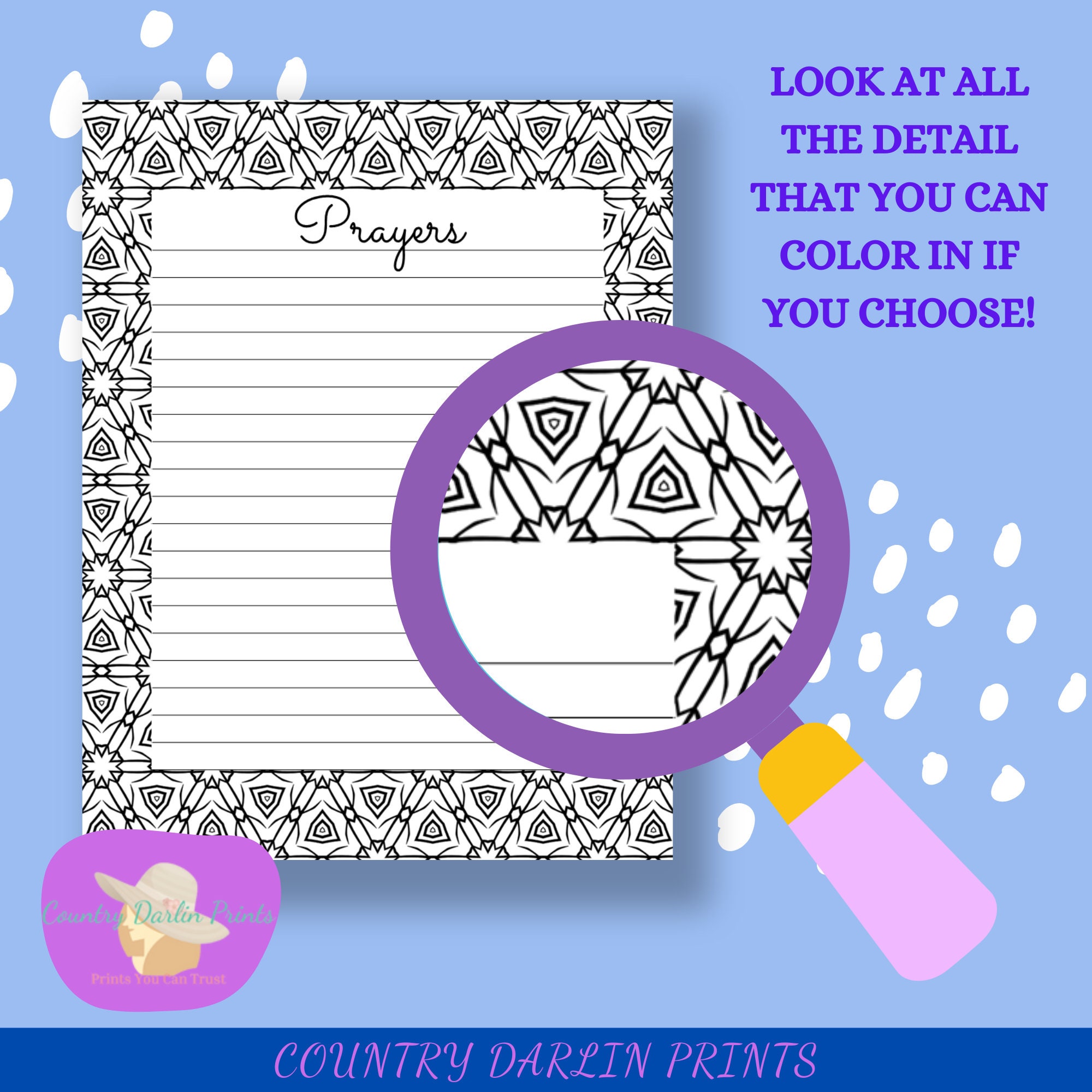 Coloring Journal Pages Printable, 14 Pages, 8.5x11, Coloring Printable ...