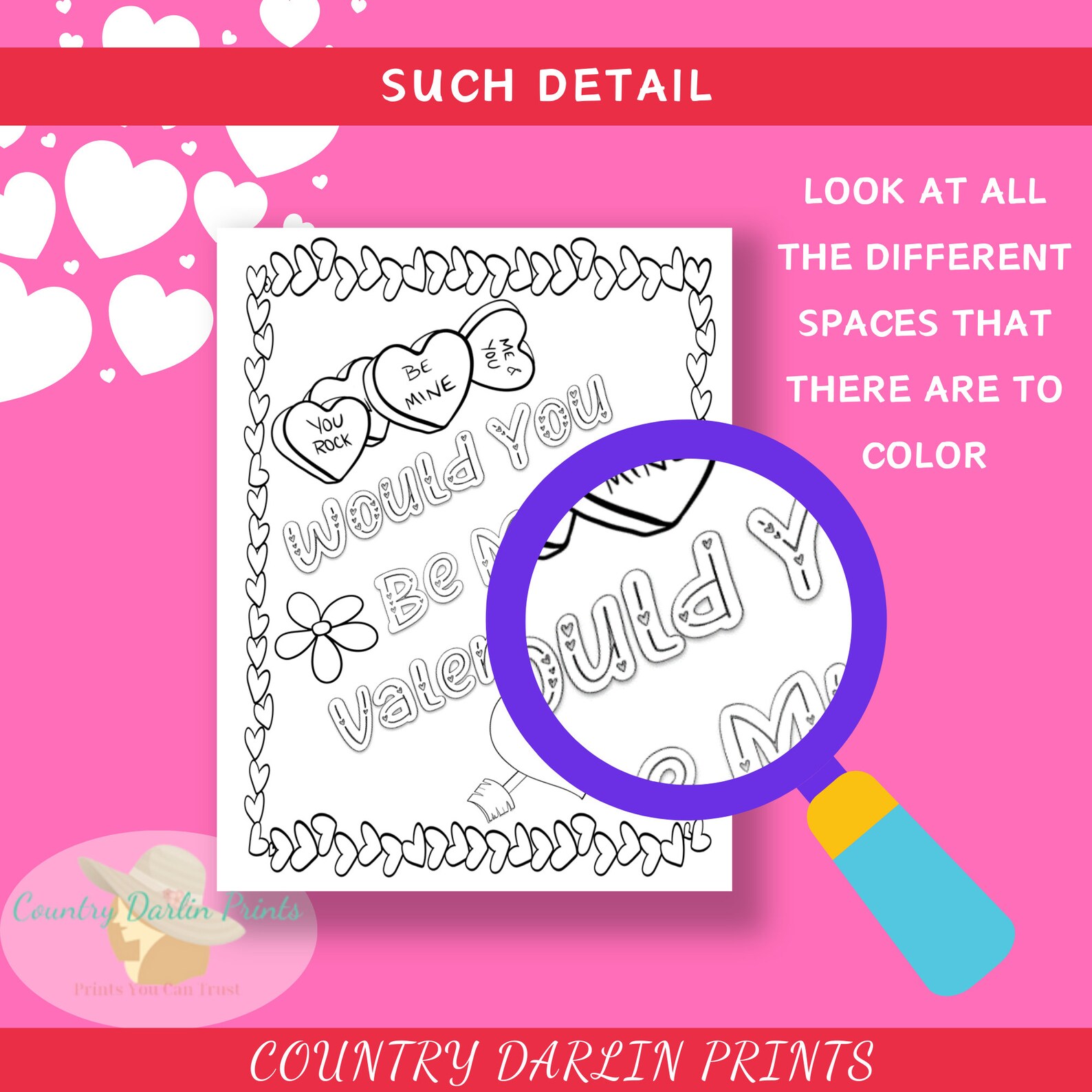 Kids Printable Valentines Coloring Book, Valentines Day, Printable ...