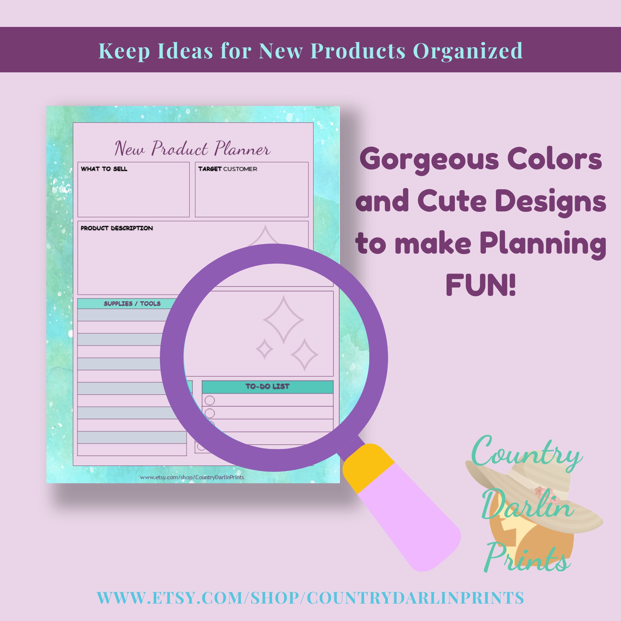 Small Business Planner Etsy Shop Planner Online Business Downloadable