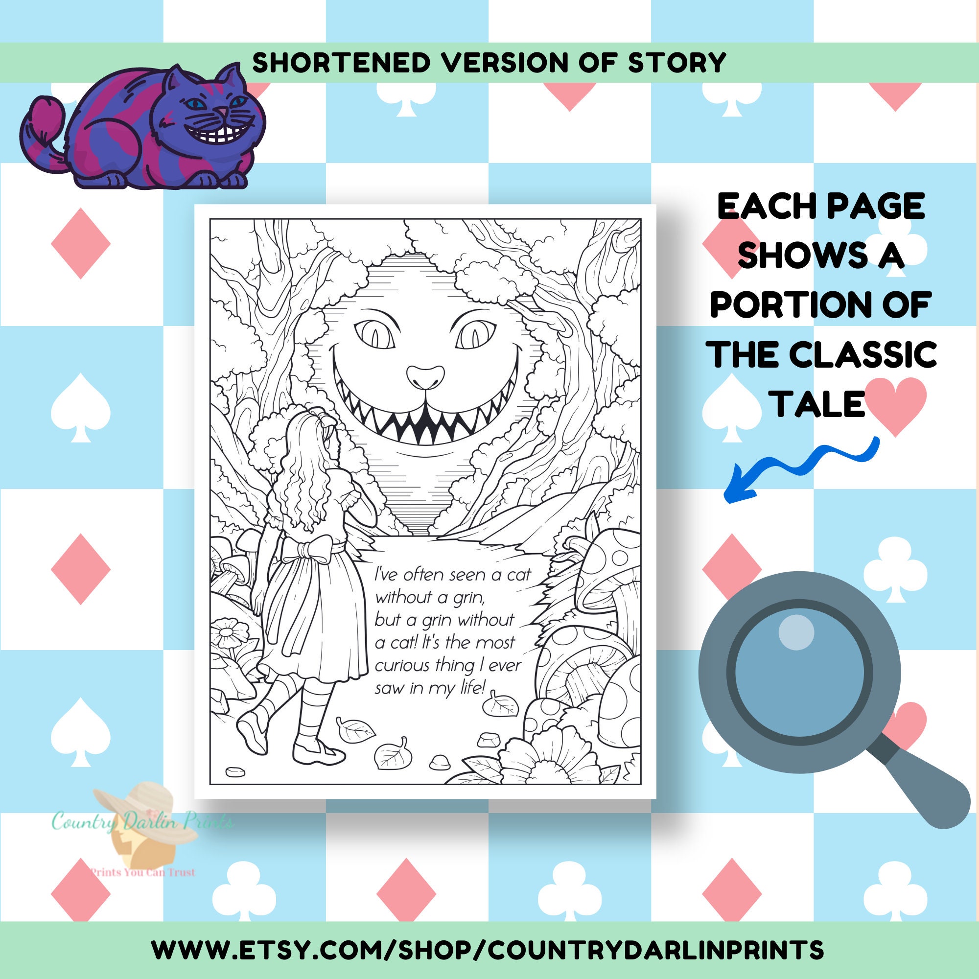 Alice in Wonderland Coloring Pages | Story Coloring Pages Printables ...