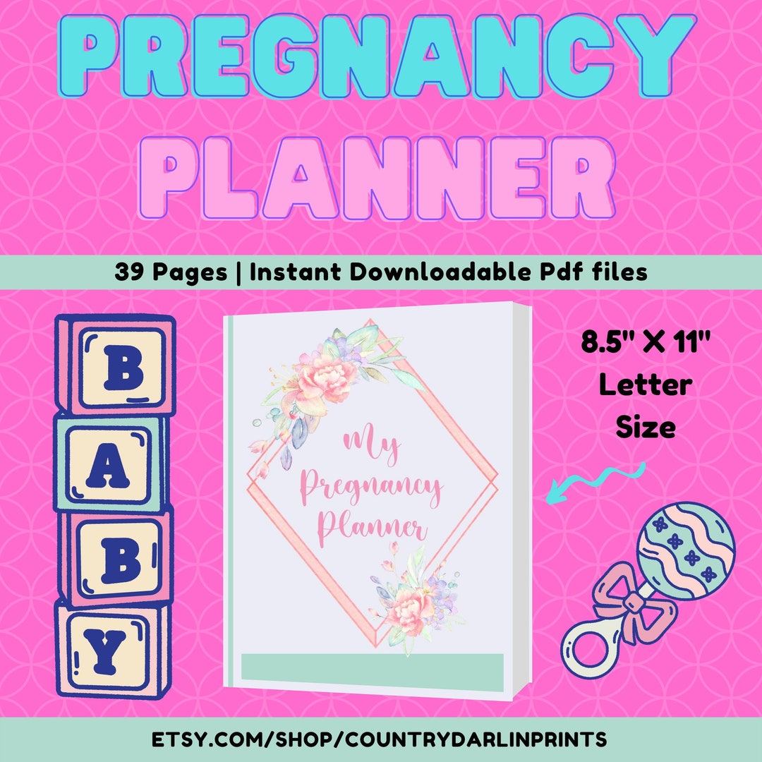 Pregnancy Planner, Pregnancy Journal, Baby Planner, Birth Plan ...