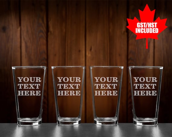 Personalized Etched Beer Glasses Custom Pint Glasses Pub - Etsy