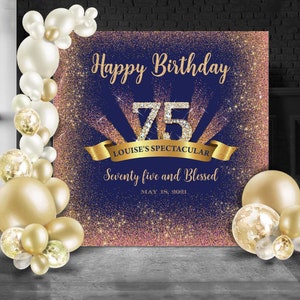 75th Spectacular Birthday Backdrop Personalized Diamond - Etsy Canada