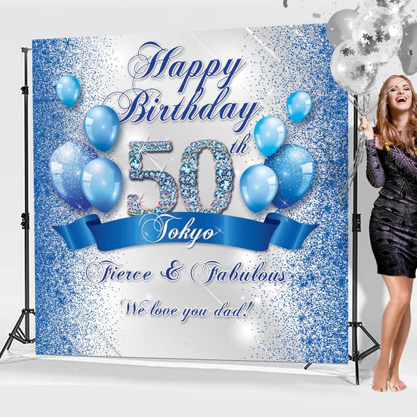 50th Birthday Backdrop - Etsy