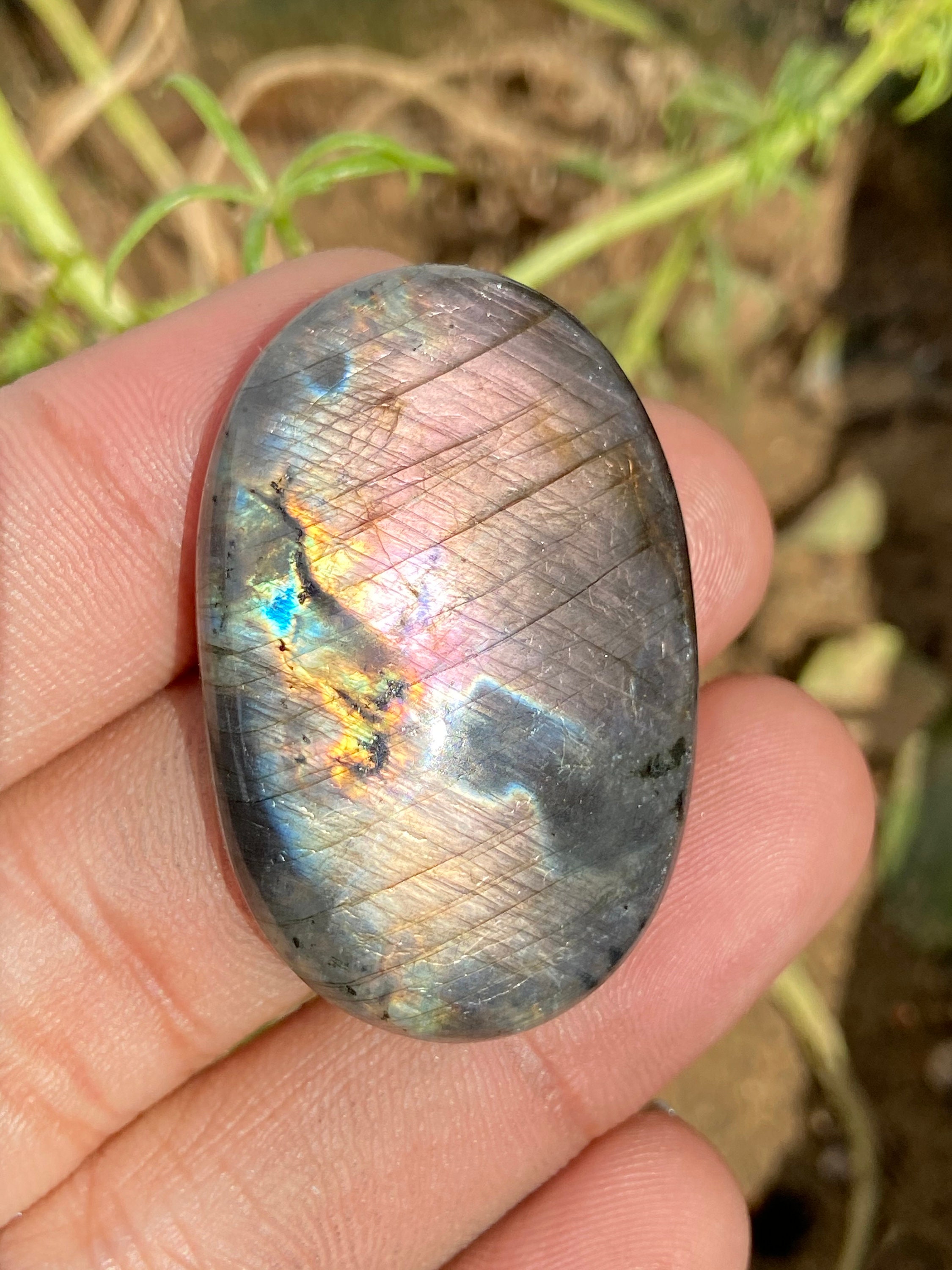High Grade Purple Flash Labradorite Cabochon Super flashy | Etsy
