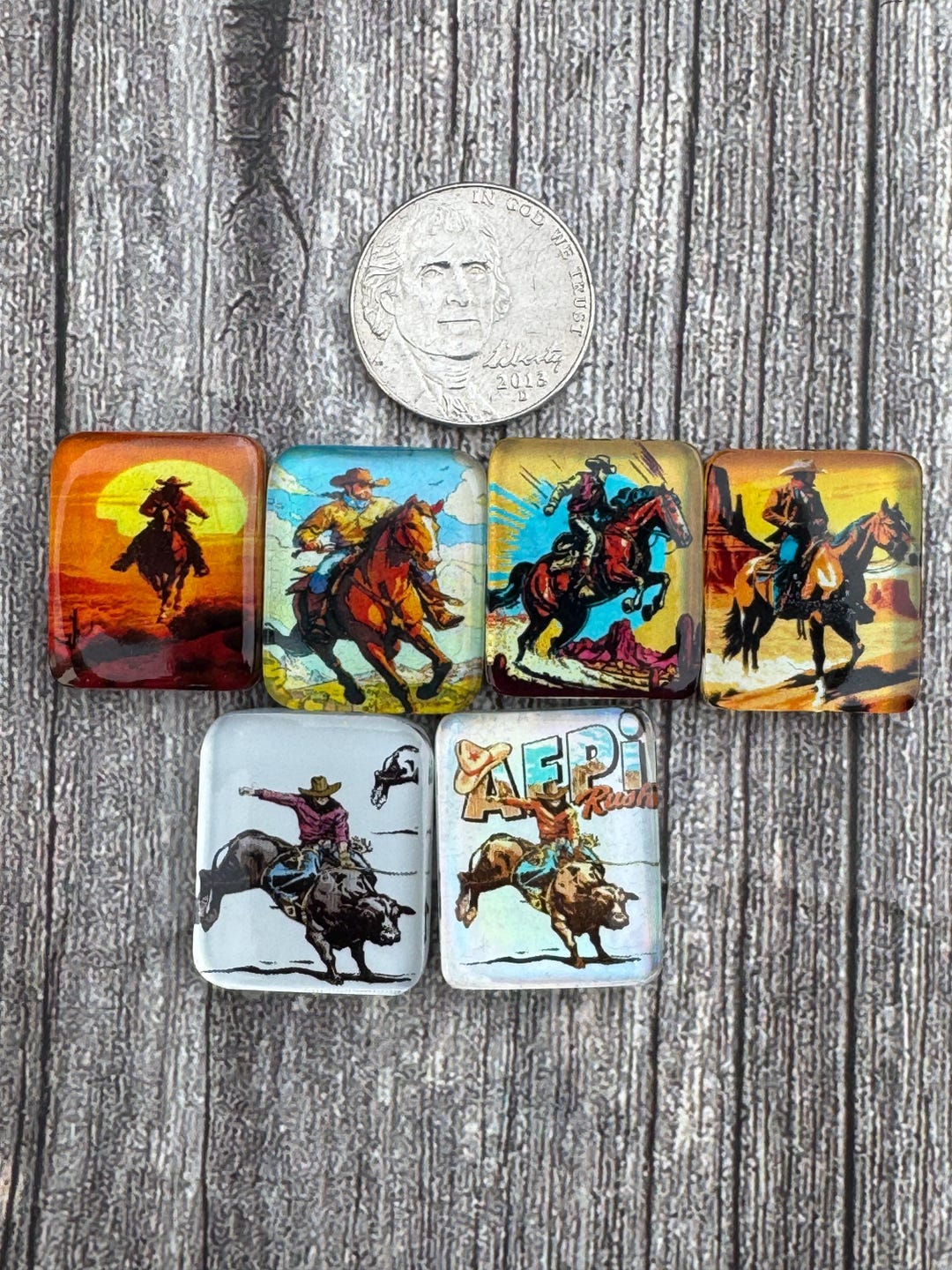 Cowboy Southwest Picture Doublet Cabs |cabochon | Gemstone | Cab ...
