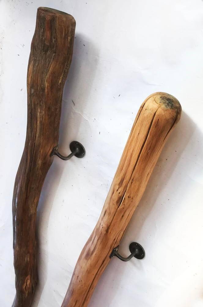 Driftwood Handrail | Custom Oak Stair Banister With Wall Brackets - Etsy UK