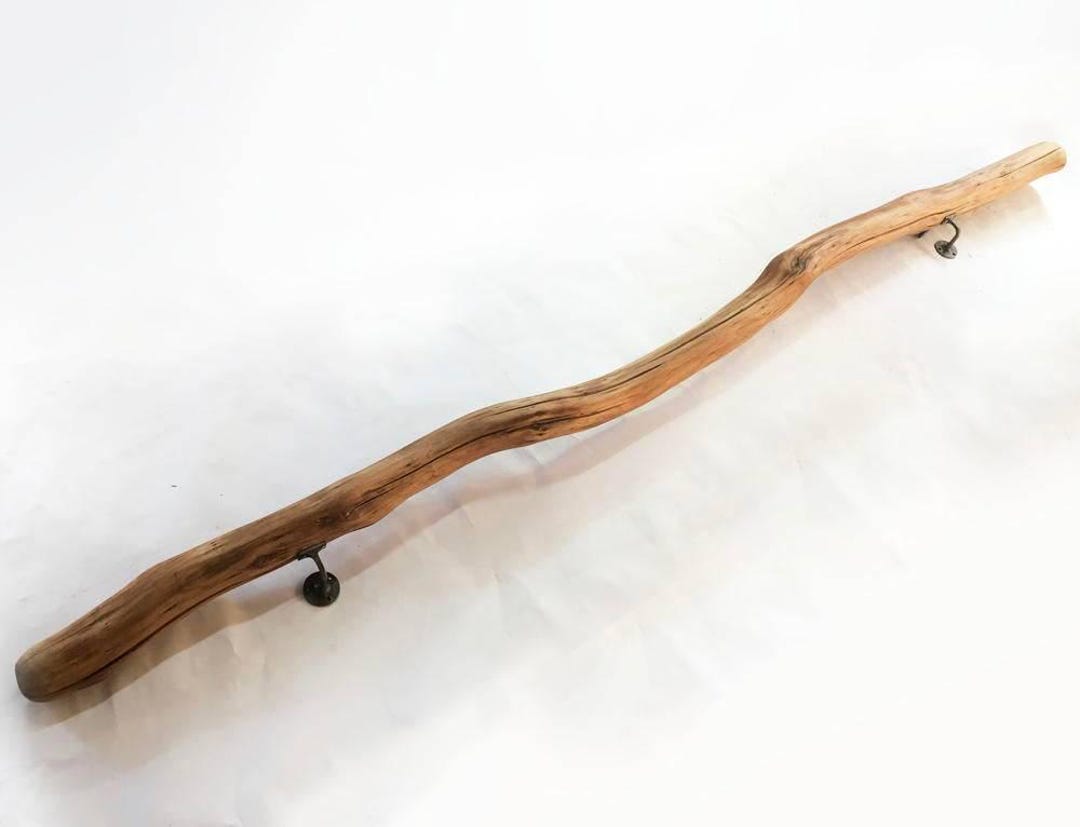 Driftwood Handrail | Custom Oak Stair Banister With Wall Brackets - Etsy UK