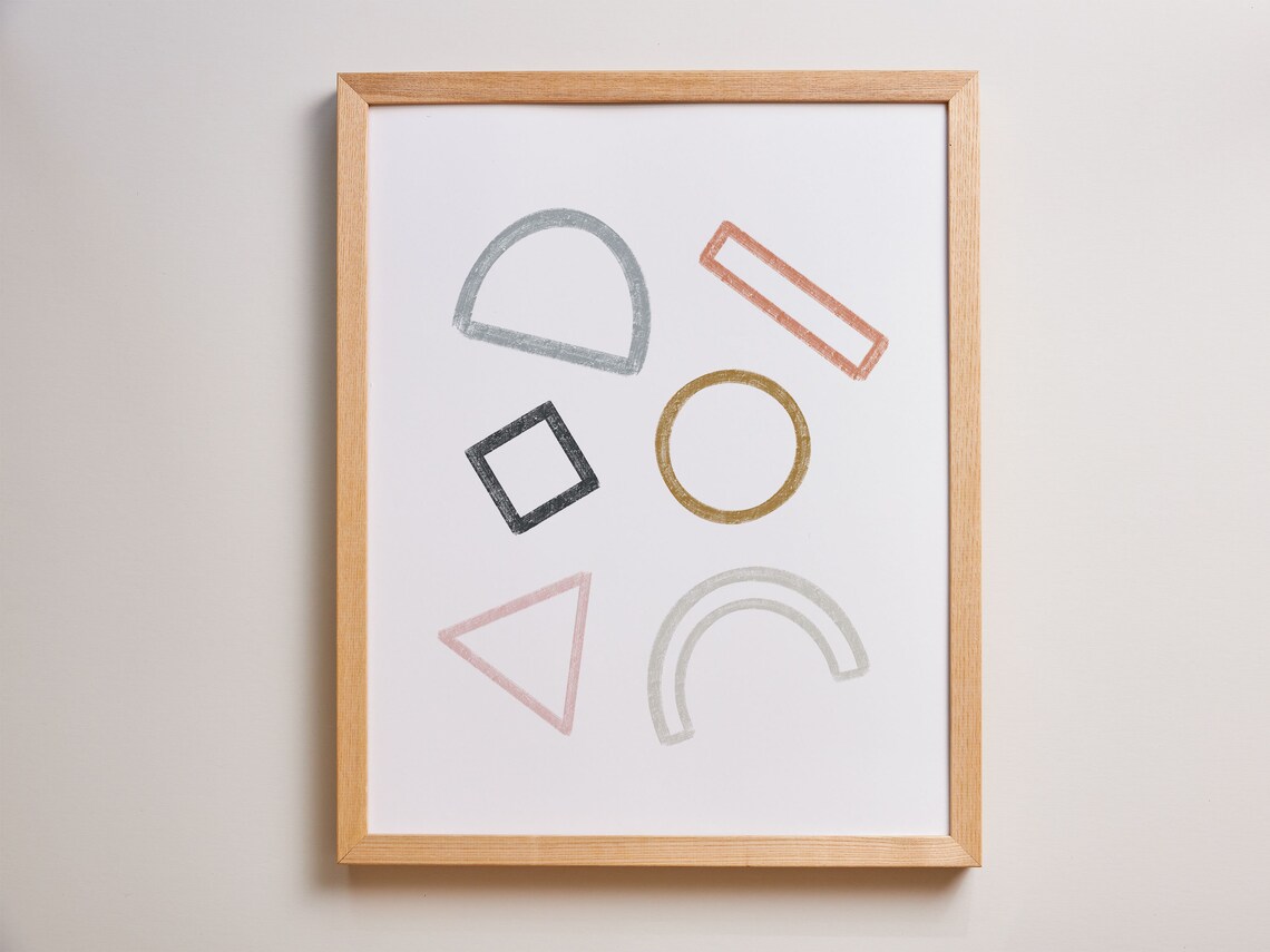 Geometric Shape Print | Digital Instant Download | Minimal Printable ...