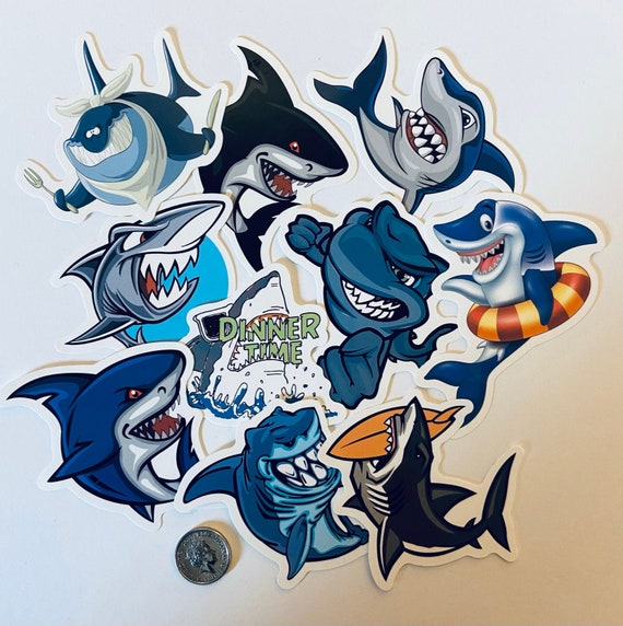 Pegatinas de tiburón / calcomanía / calidad de vinilo / HD / | Etsy México