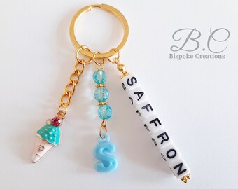 Ice Cream Keychain - Etsy