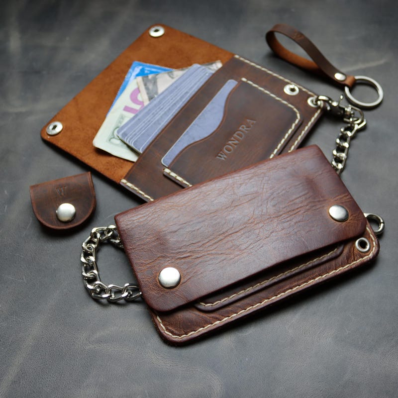 Biker Wallet - Etsy