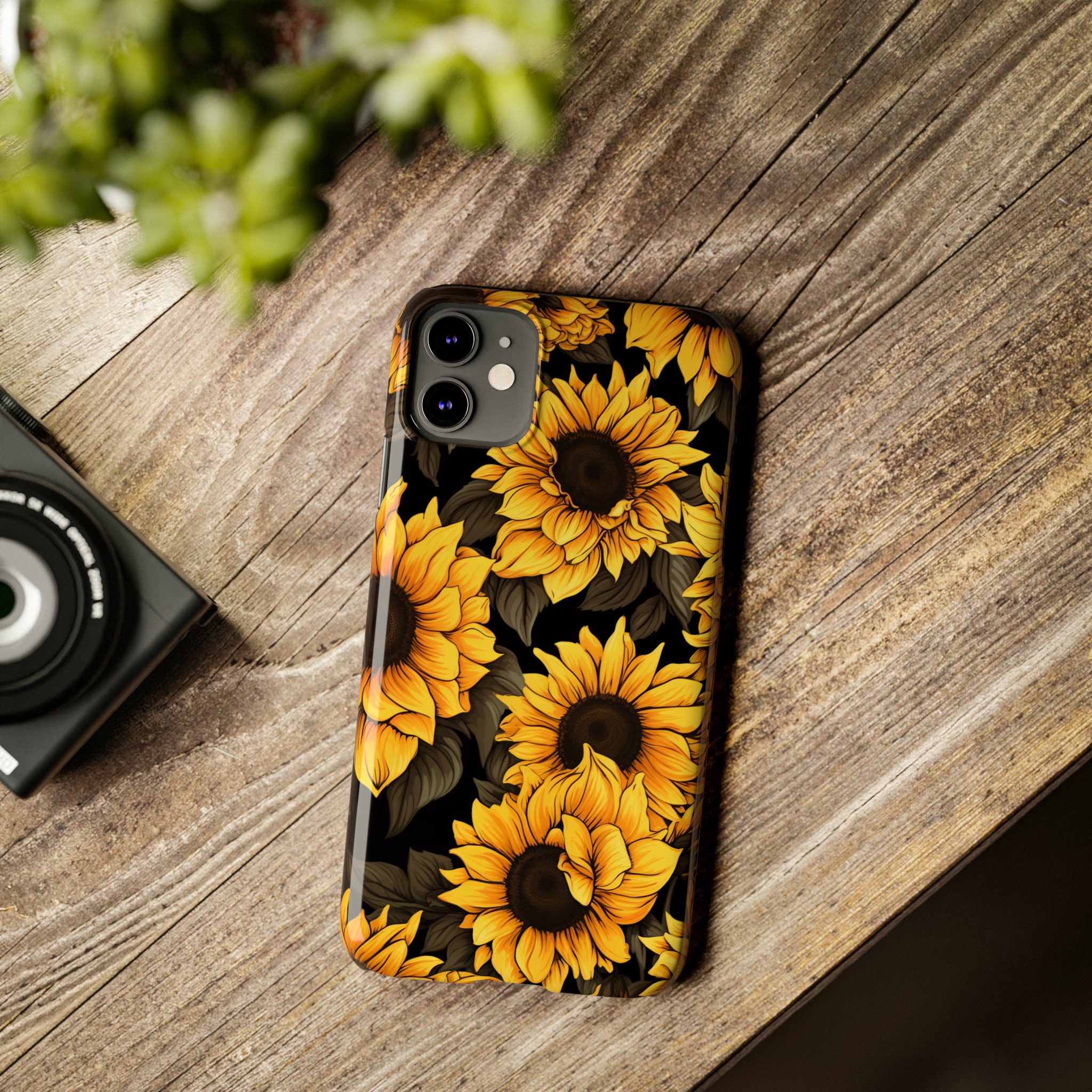 Custom Floral Phone Case, iPhone 15, 14, 13, 12, 11, Sunflower, Gift ...