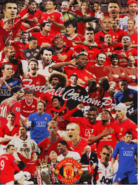 Manchester United Cartoon Poster - Etsy UK