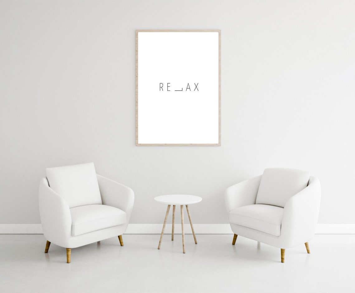 Relax Print Relax Poster Quote Prints Printable Wall Art | Etsy