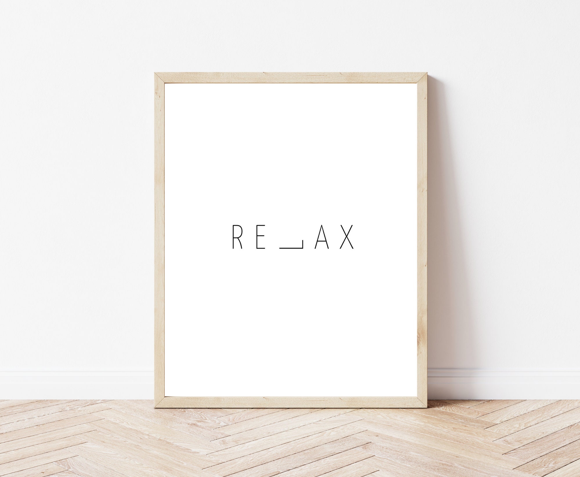 Relax Print Relax Poster Quote Prints Printable Wall Art | Etsy